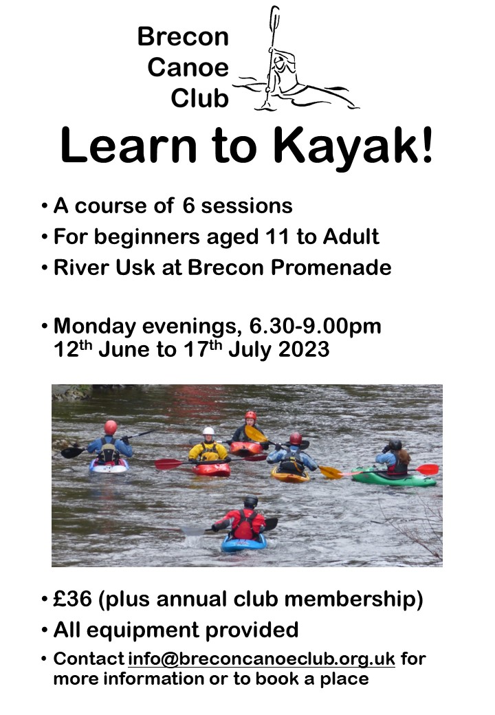 Please help us advertise our forthcoming ‘Learn to Kayak’ course ...